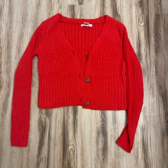 Sweaters | Bright Red Cropped Sweater | Poshmark